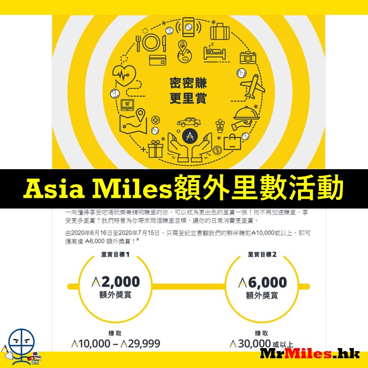 【額外Asia Miles活動】特選客戶 推廣期內賺取里數有額外2,000里/6,000里 – 里先生 Mr. Miles | 里數攻略 ...